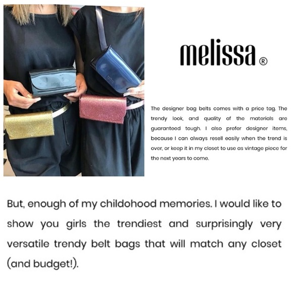 Mel by Melissa | Bags | Rare Melissa Cute Womens Glitter Jelly Belt Bag ...